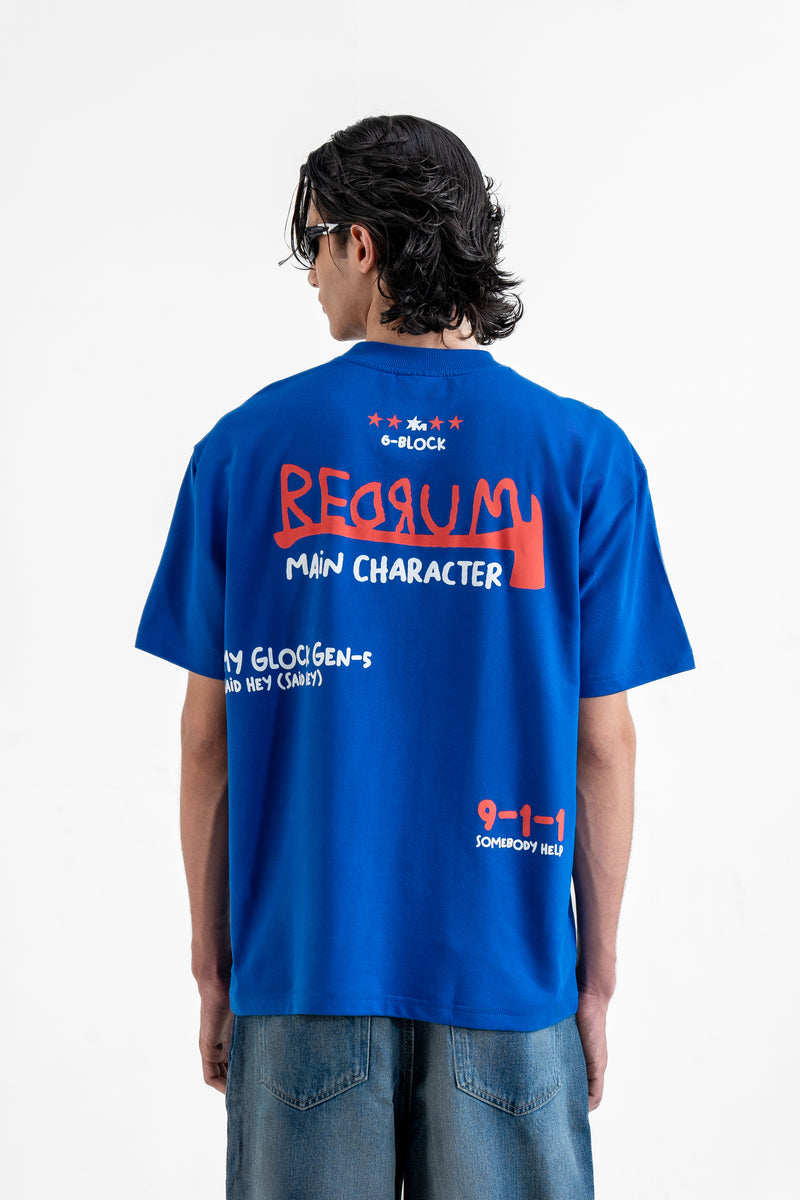 Buy REDRUM Royal Blue Oversized T-Shirt Online in India at Best Price