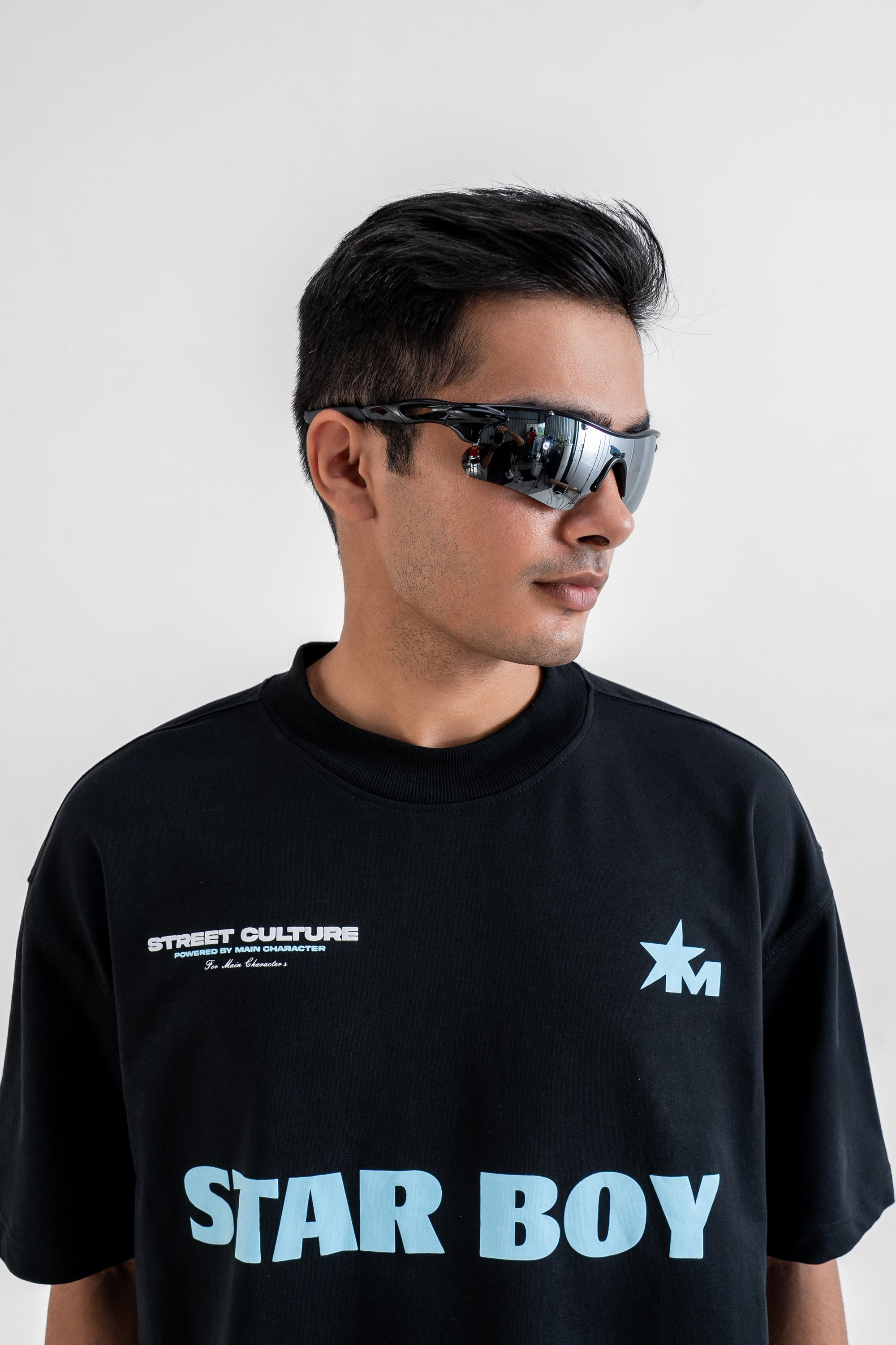 Buy Star Boy Black Oversized T-Shirt Online in India at Best Price