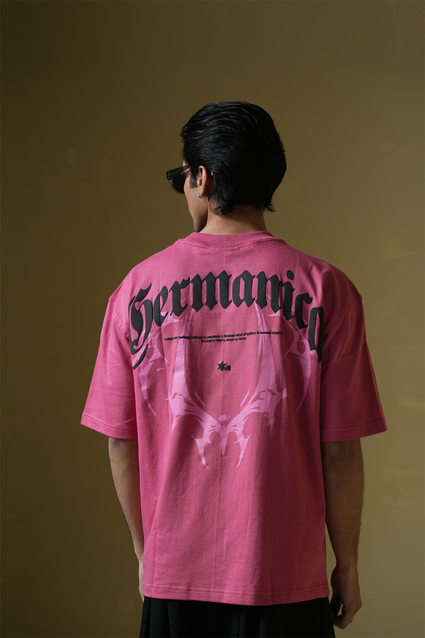 Buy Germanica Pink Oversized T-Shirt Online in India at Best Price