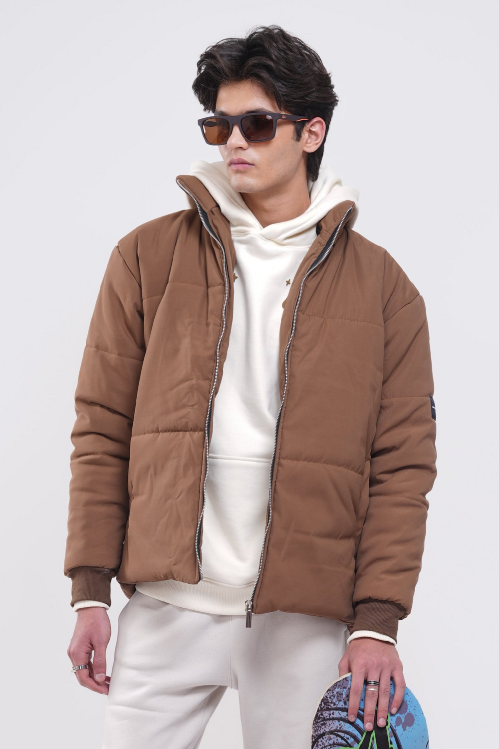 Buy Heavy Padded Brown Puffer Jacket Online in India at Best Price